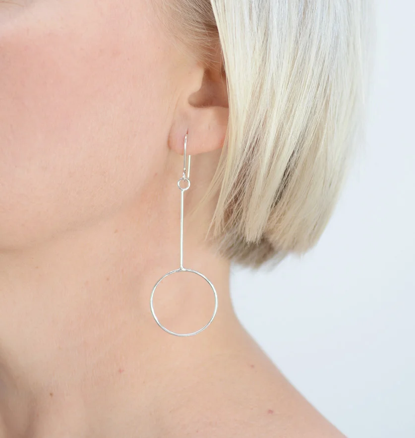Circle drop earrings store